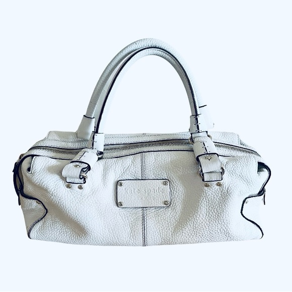 kate spade | Bags | Y2k Kate Spade Offwhite Pebble Leather Baguette ...